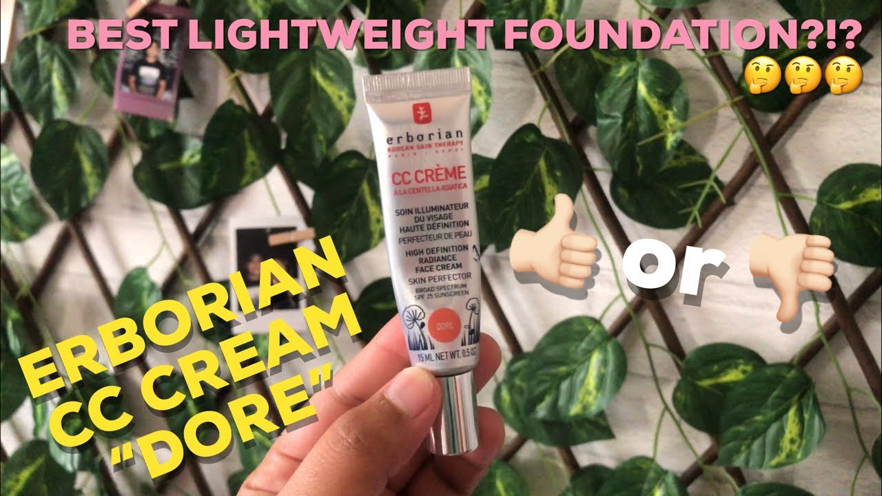 ERBORIAN CC CREAM “DORE” (Best Lightweight Foundation?!?) - YouTube