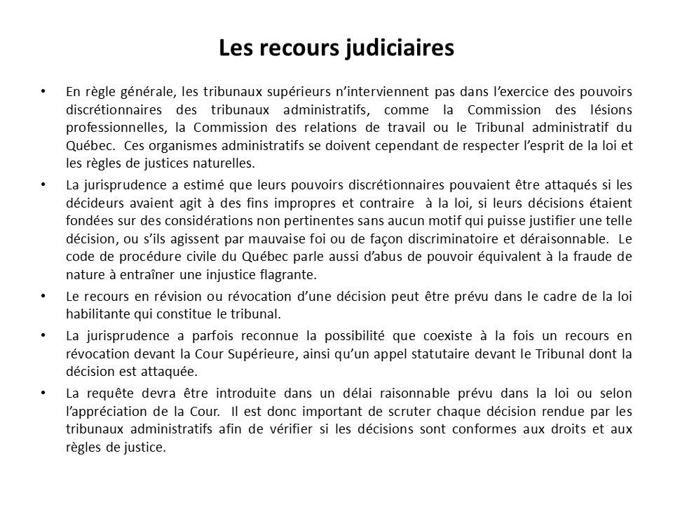 Les recours juridiques - YouTube