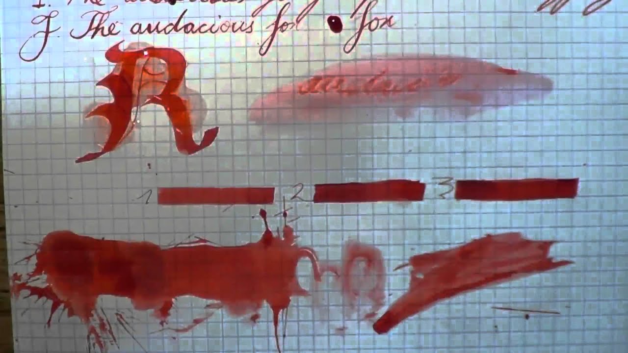 Inkcyclopedia Waterman Audacious Red - YouTube