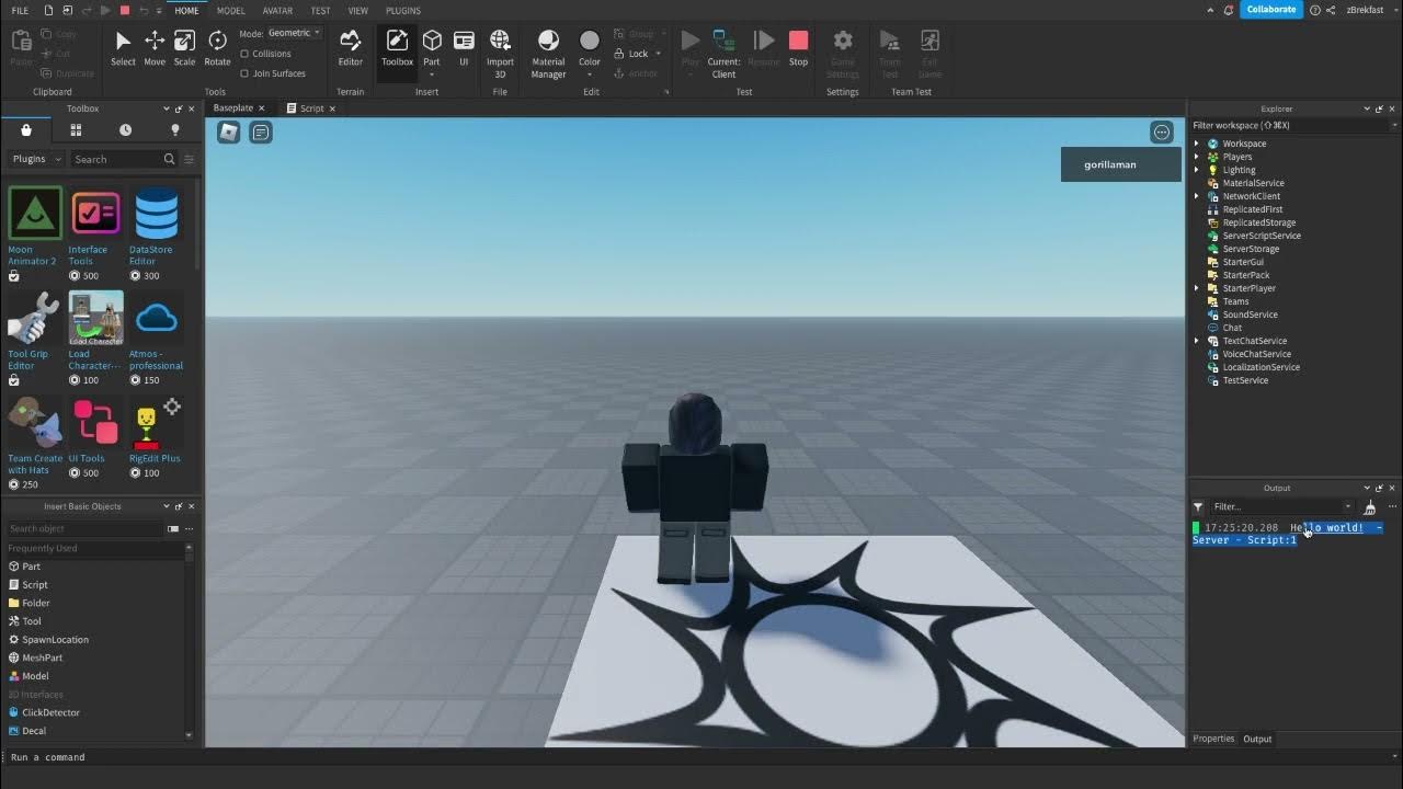 How to Script in Roblox Studio - Ep.1 Print - YouTube