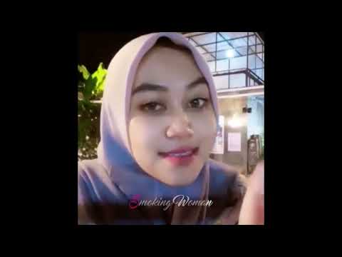 Various ways and styles of beautiful hijab girls enjoying cigarettes