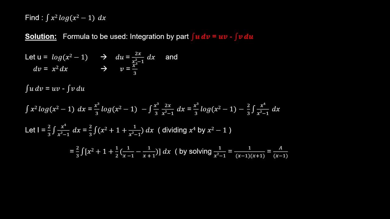 2024-Integrate x^2 log(x^2 - 1) #cbse2024 #integrals - YouTube