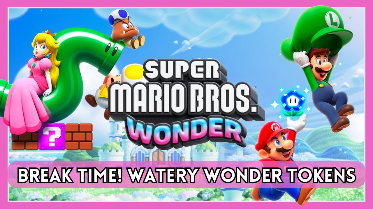 Super Mario Bros Wonder 🍄: Break Time! Watery Wonder Tokens - All ...