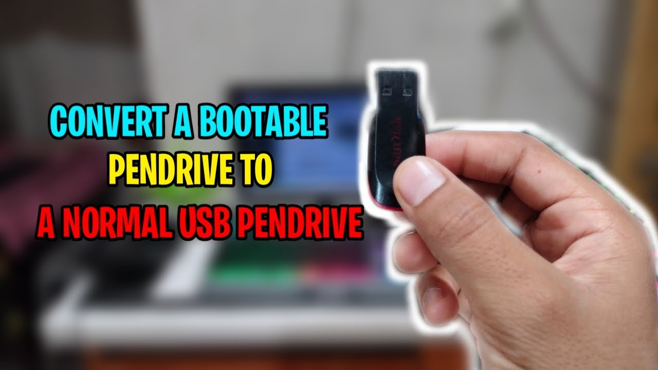How to make a bootable pendrive to a normal pendrive - YouTube