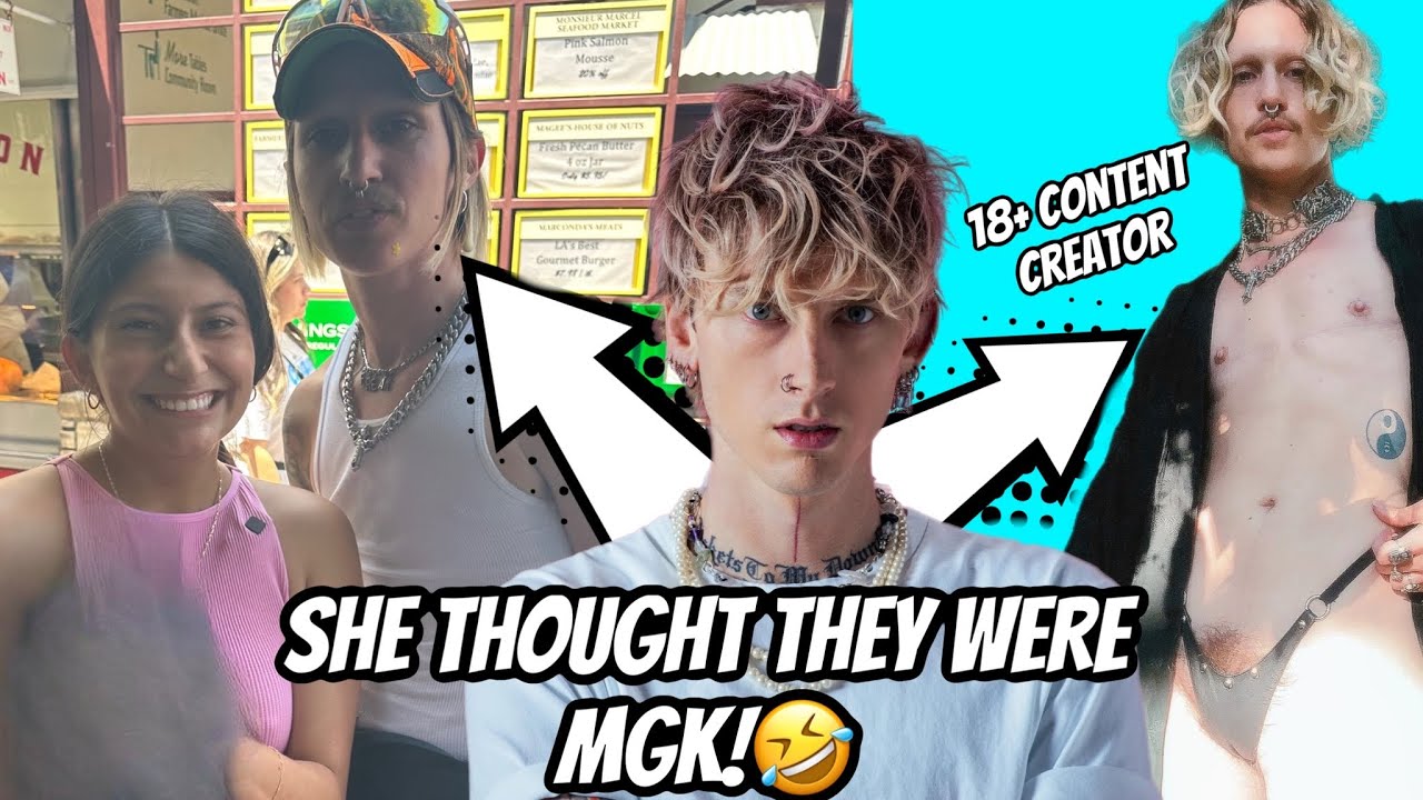 TAKING PHOTOS WITH LOOK A LIKE CELEBRITIES!!! #prank #mgk #reaction # ...