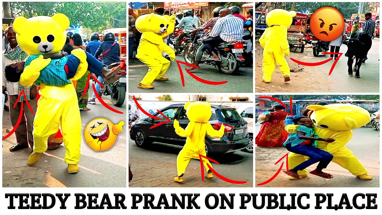Teddy Bear Prank On Public Place😝 Teddy Bear Funny Dance😂 Teddy
