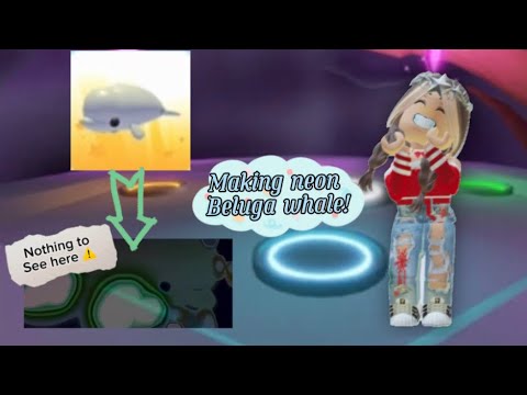 Making neon Beluga Whale in adopt me! - YouTube