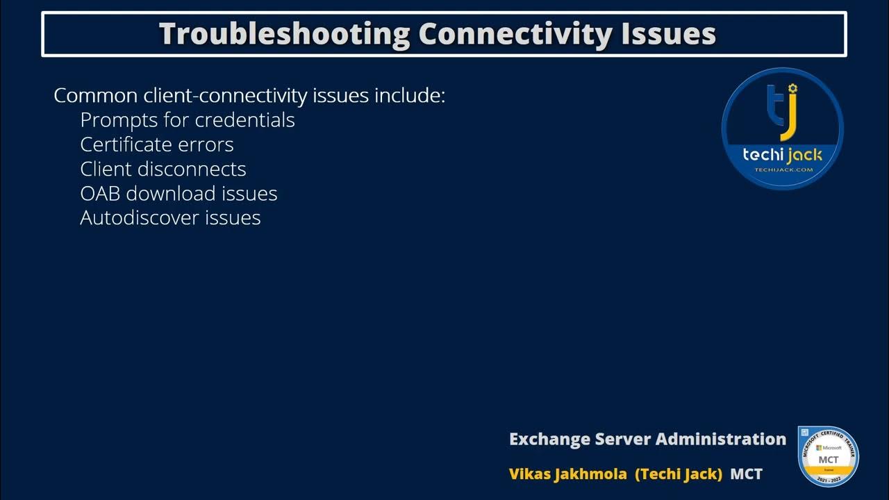 Troubleshooting Connectivity Issues In Microsoft Exchange 2016 19 YouTube troubleshooting-connectivity-issues-in-microsoft-exchange-2016-19-youtube