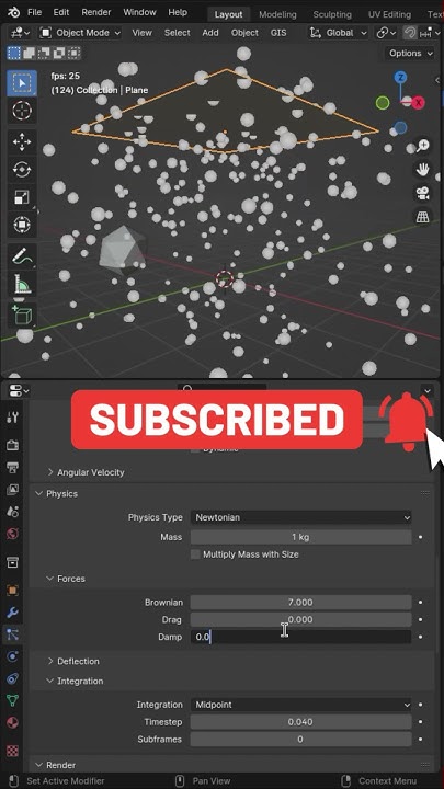 Easy Snowfall Animation in Blender 4.0 ️😱 #shorts #blender #tutorial #blendertutorial - YouTube