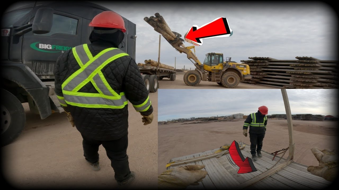 HOW TO SET-UP LOG BUNKS/POLE BUNKS FOR FLAT-BED TRAILER MANUALLY ...