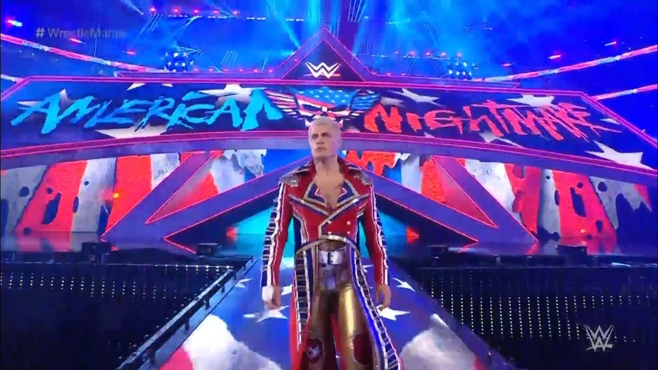 Cody Rhodes Returns To Wwe Entrance At Wrestlemania 38 Youtube