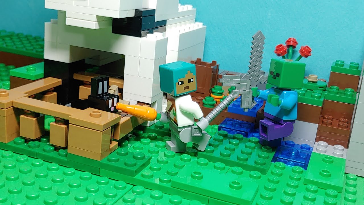 레고 마인크래프트 21181 토끼 목장 스톱모션 lego Minecraft 21181 rabbit ranch stopmotion ...