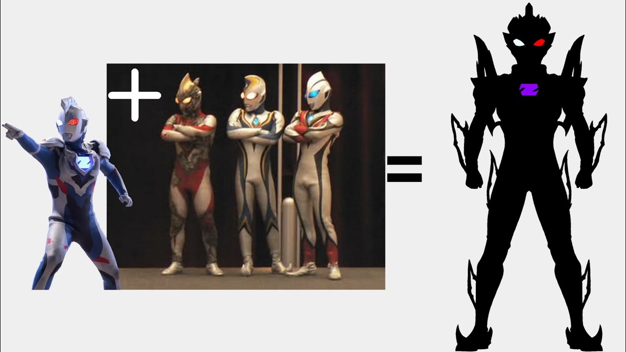 Ultraman Z red damage + Evil Tiga + Gregore (Dyna) + Mimos (Gaia ...
