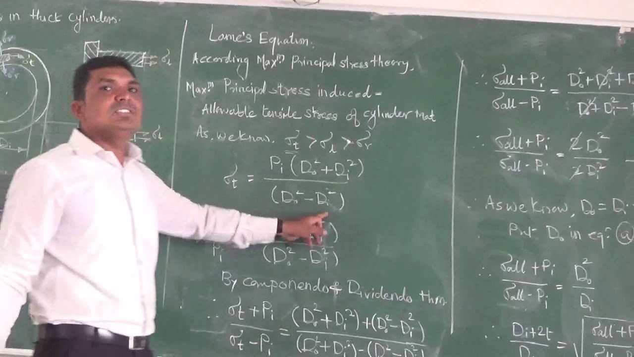Lame's equation (Thick Cylinder) by R.V. Bhandare - YouTube