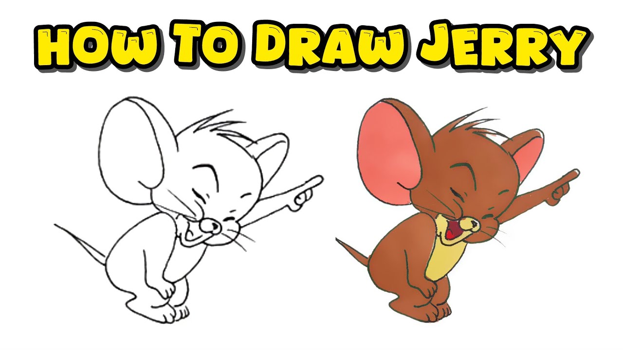 How to Draw Jerry Mouse – Follow Along and Create Cartoon Character ...