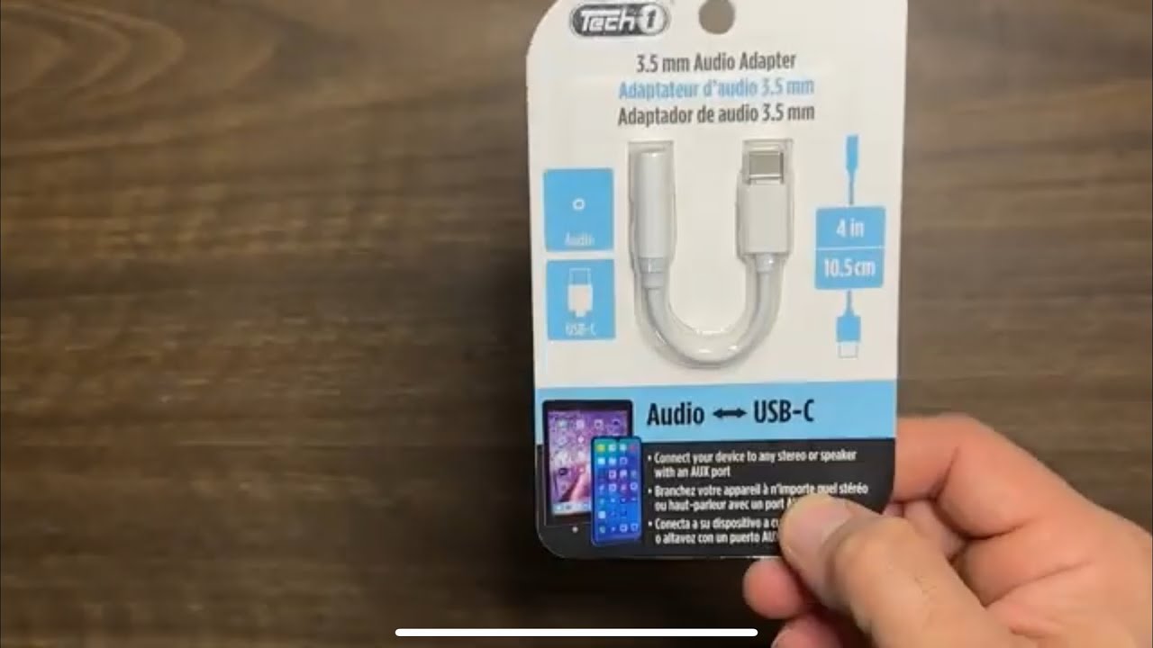 01X33 DOLLARAMA USB-C TO AUX ADAPTER FOR APPLE AND ANDROID - YouTube