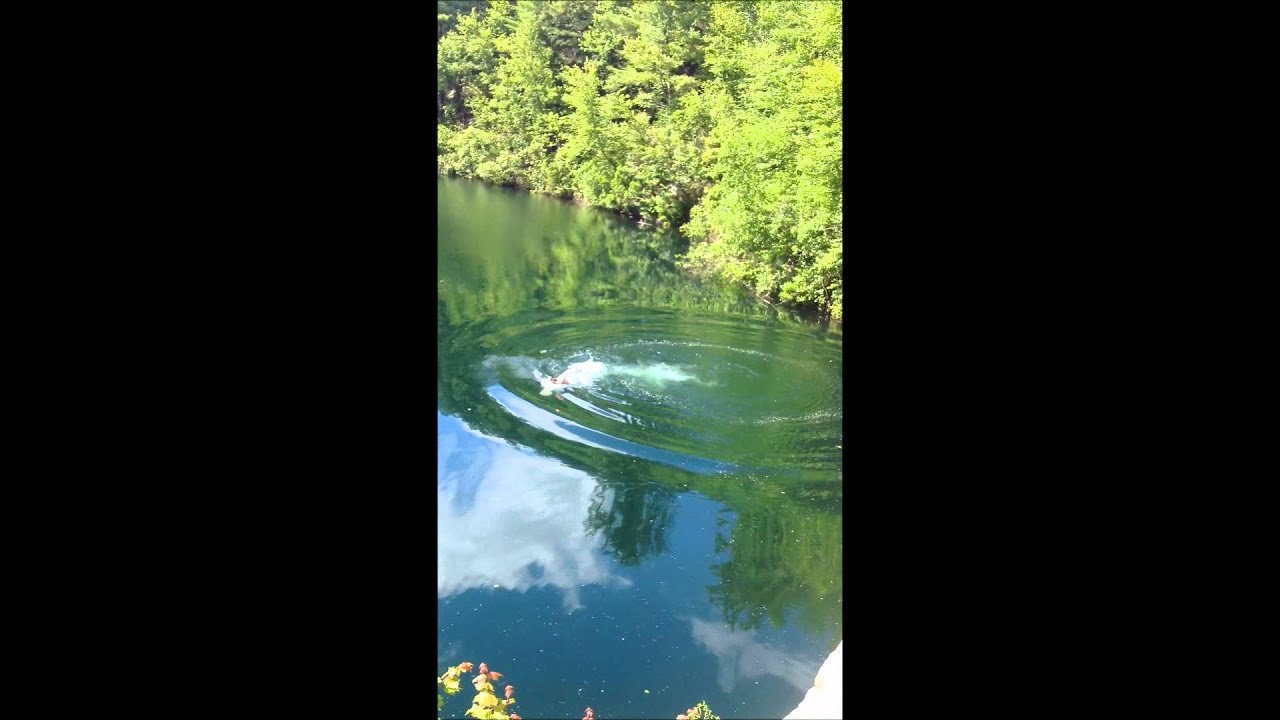Milford Quarry cliff jumping - YouTube