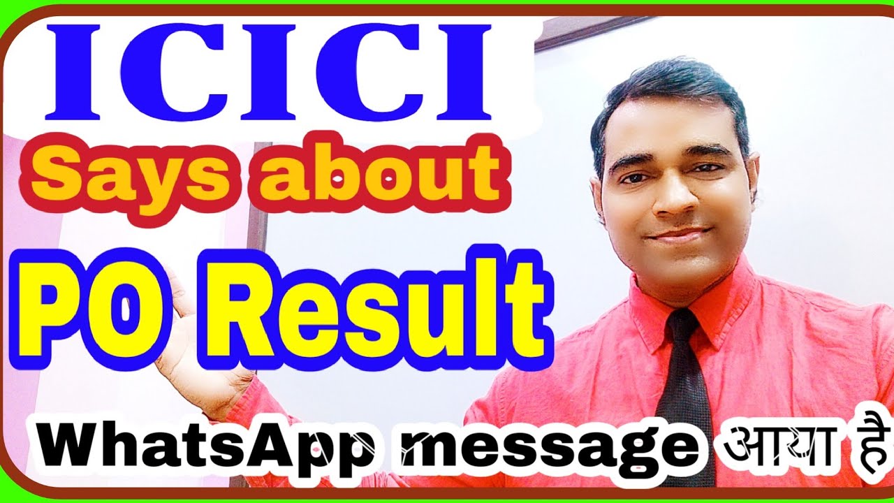 ICICI WhatsApp Message About PO Result L ICICI PO Result Update YouTube icici-whatsapp-message-about-po-result-l-icici-po-result-update-youtube