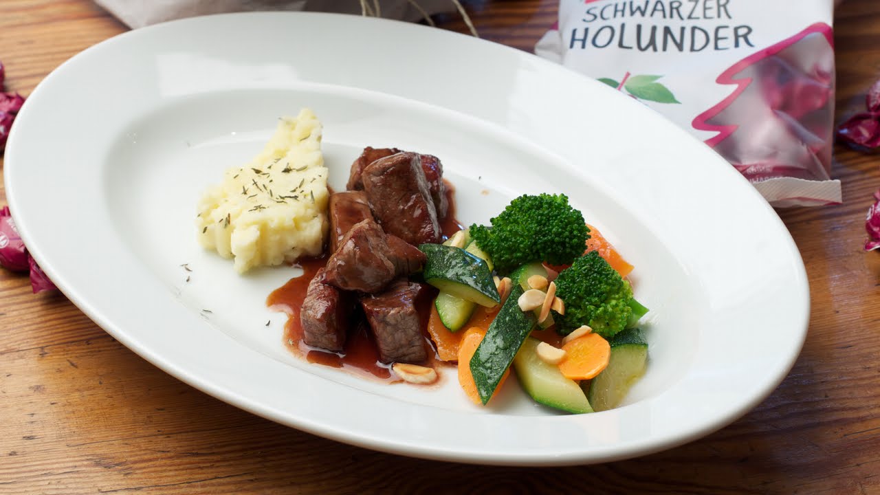 Rindsragout mit Rotweinsoße, Chefkoch Anleitung für schnelles Boeuf ...