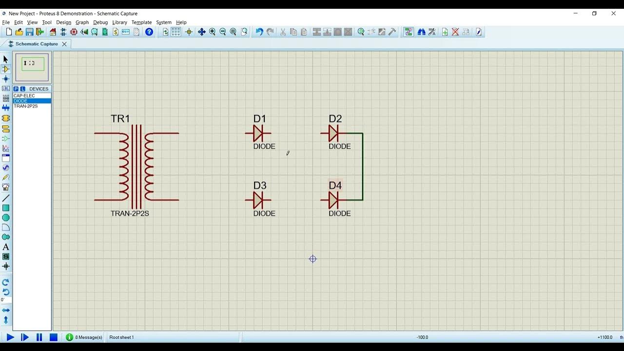 Full Wave Rectifier Bridge _Proteus Tutorial_ Proteus for beginners - YouTube