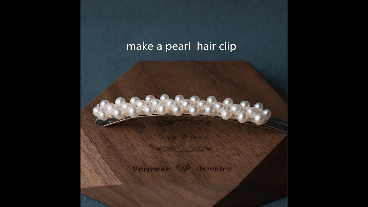 how to make a simple freshwater pearl hairpin - YouTube