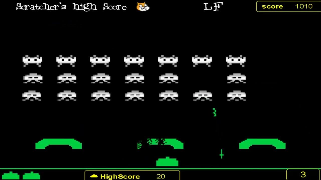 Space Invaders by Jalbit SPACE INVADERS SCRATCH CLONE BROWSER ONLINE MIT EDU - YouTube