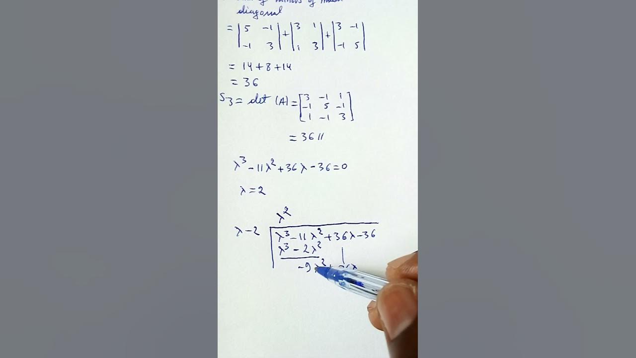 Eigen values for 3 cross 3 matrix - YouTube