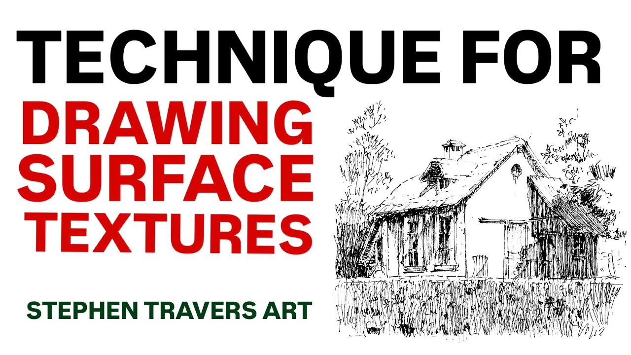 Drawing Surface Textures That Look Real - YouTube