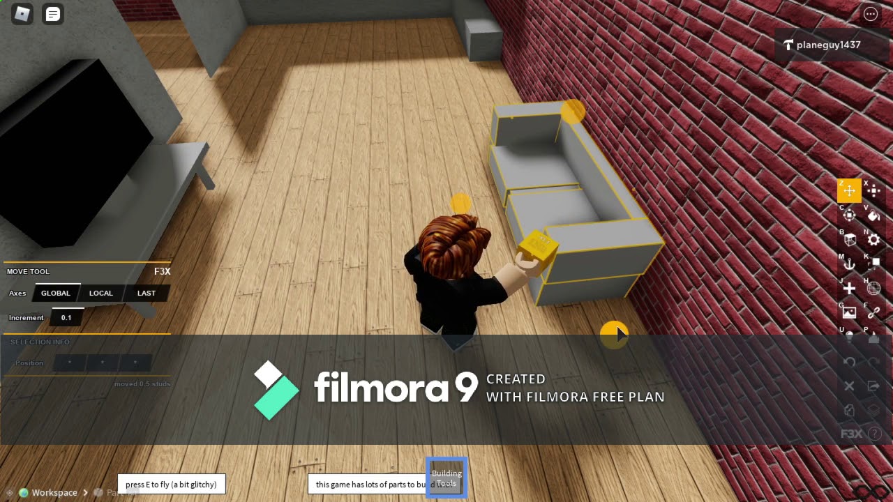 building a house in my game with f3x btools - YouTube