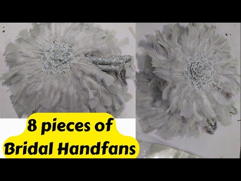 How to Make Bridal Hand Fan/ I made 8pieces of Bridal Hand Fans In A ...