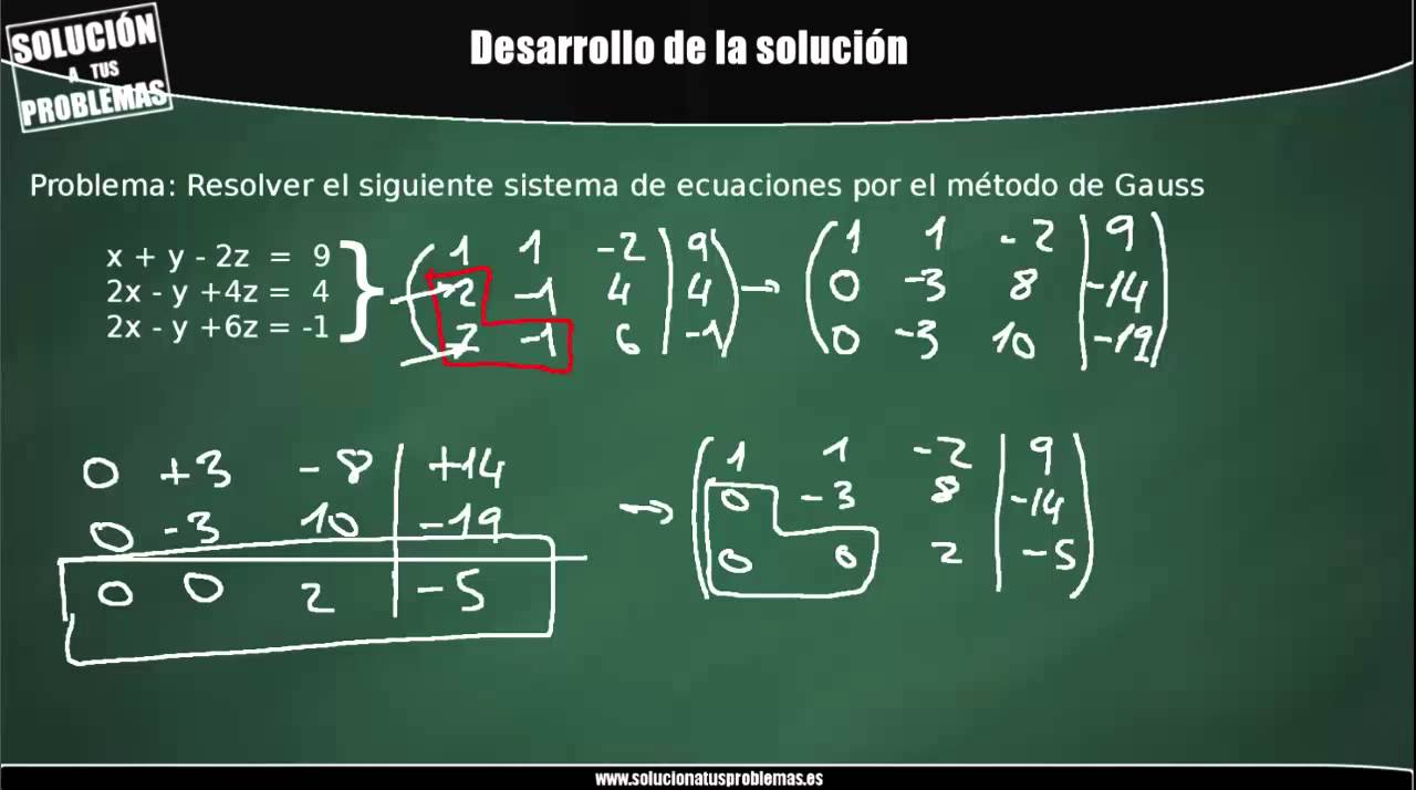 Resoluci n De Sistema De 3 Ecuaciones Por El M todo De Gauss YouTube