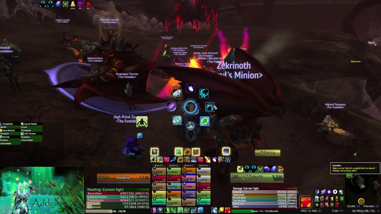 World Of Warcraft Mythic Spider Boss (Resto druid PoV) - YouTube