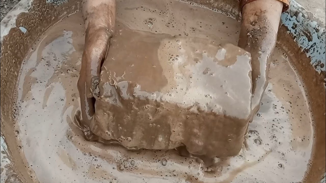 ASMR||New texture Super soft crunchy mud||relaxing mouthwatering yummy ...