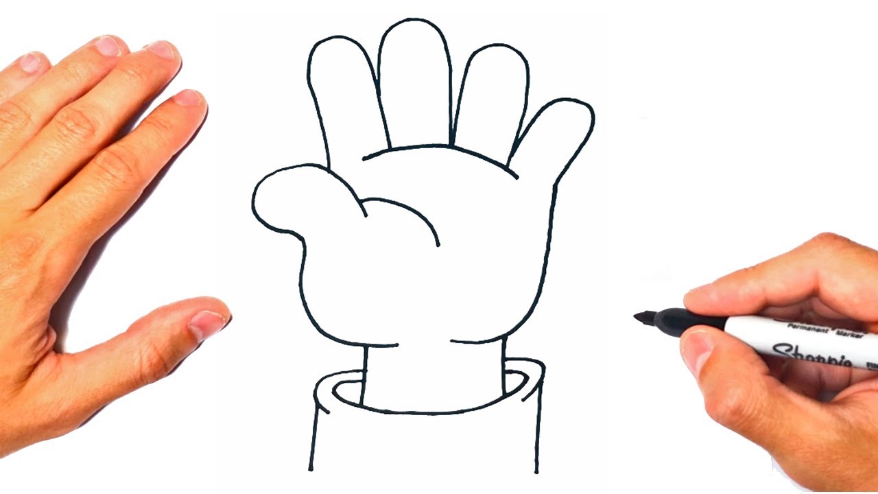 Cómo dibujar una MANO de un brazo paso a paso | Dibujo de una Mano ...