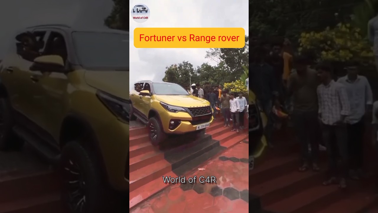 fortuner vs range rover | fortuner vs range rover stair climb #shorts # ...