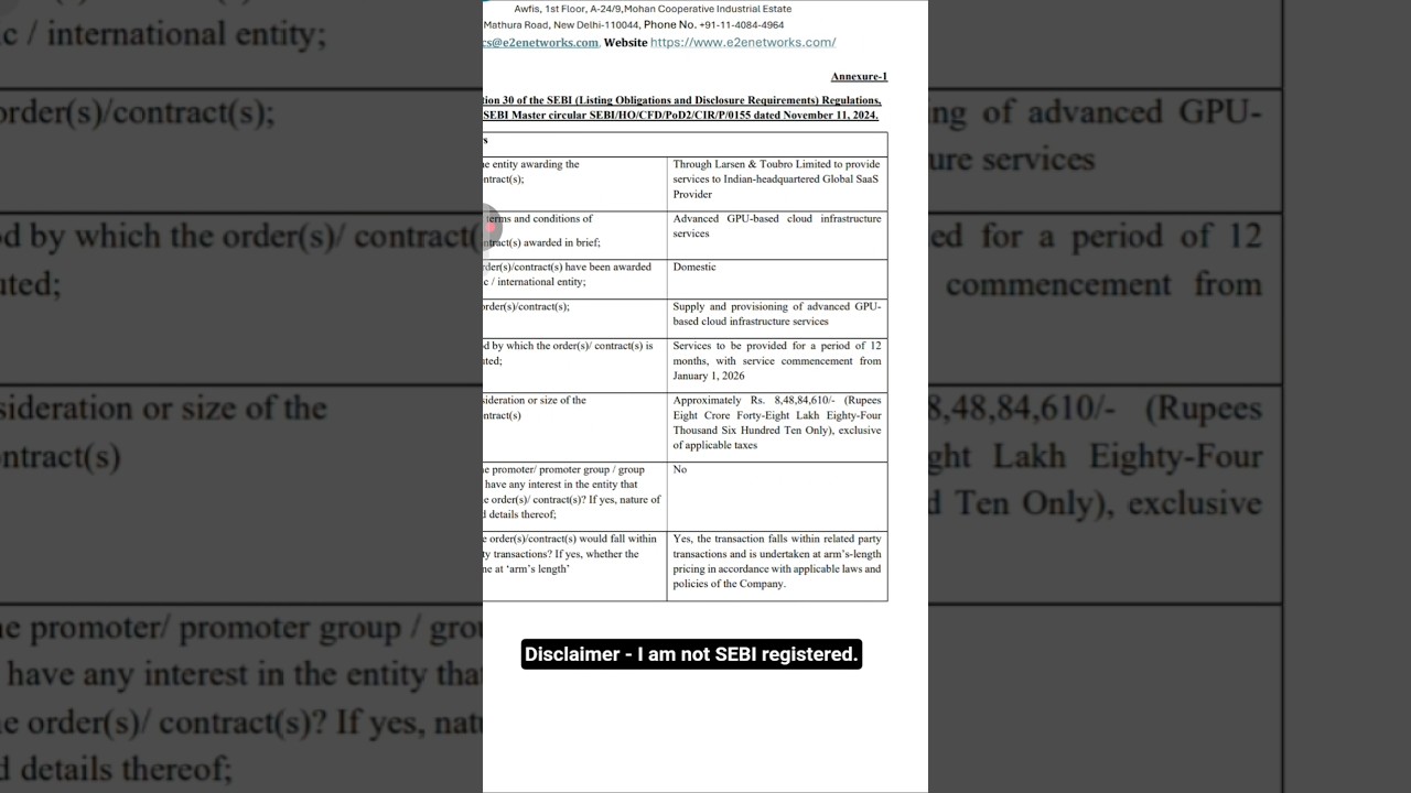 Data Centre Stock E2E networks Big News #datacenter #datacentre - YouTube