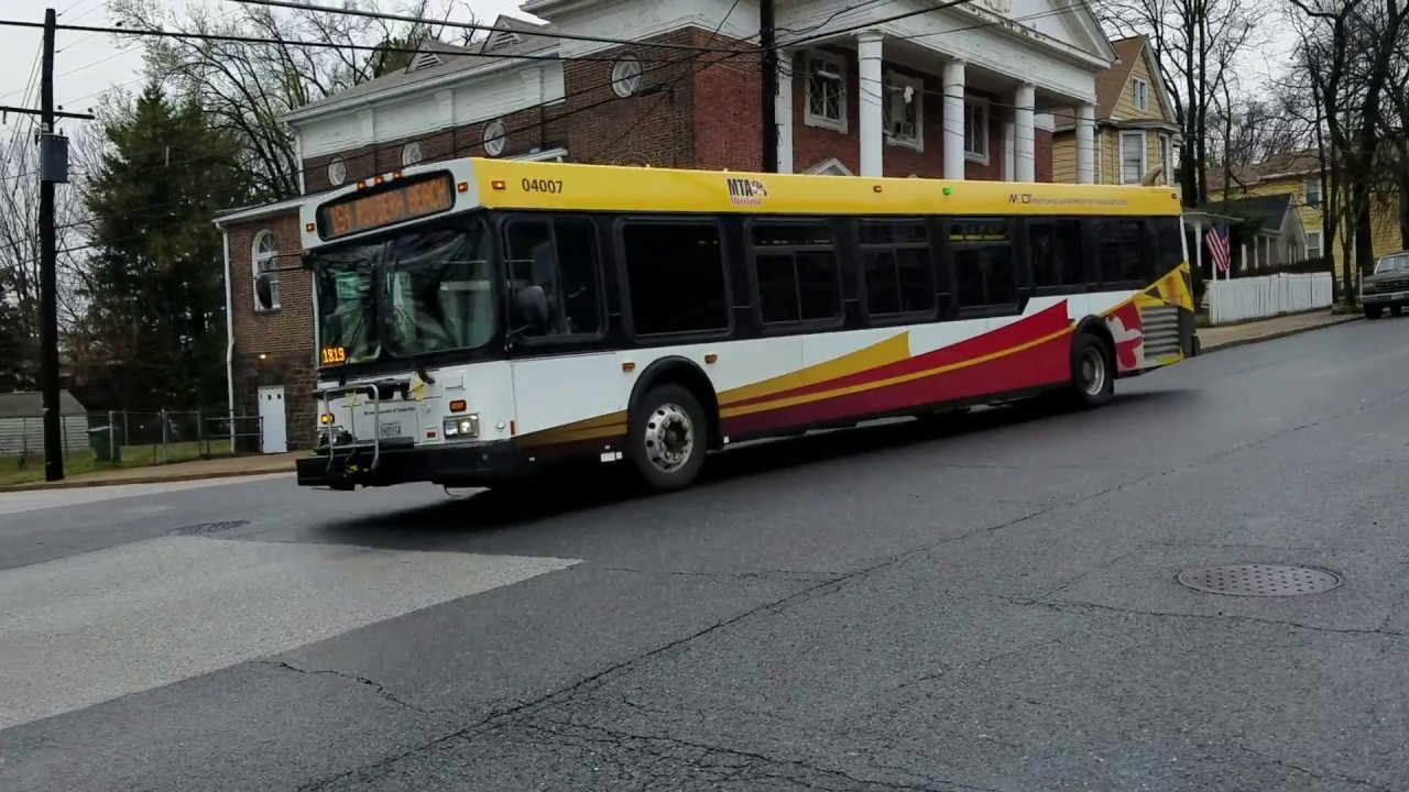 MTA MARYLAND:New Flyer 2004 D40LF #04007 On The Route 164@Church St ...