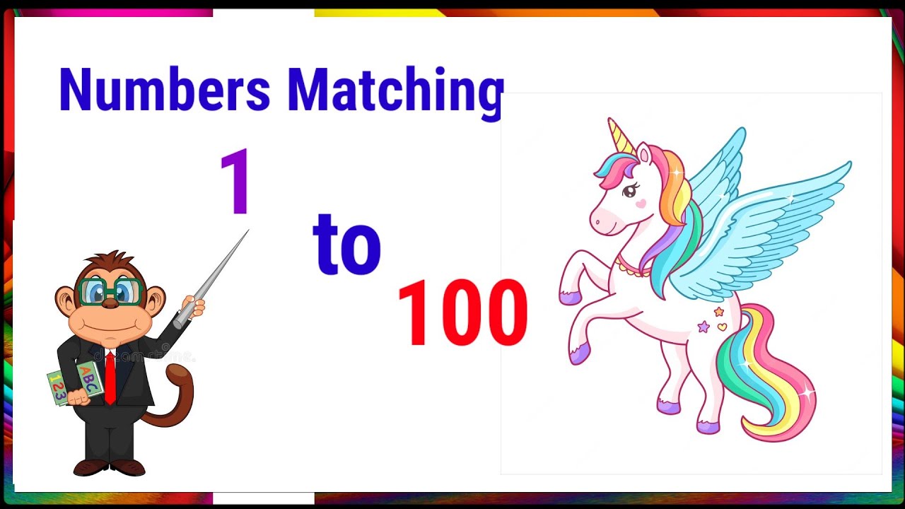 Match Numbers 1 to 100 for Preschool Kindergarten | Counting for Kids ...