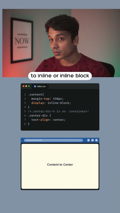Center a div horizontally using text align in #css #programming #shorts ...