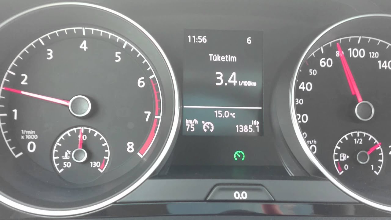 Golf 7 BMT TSI - Fuel Consumption (75 km/h) - YouTube