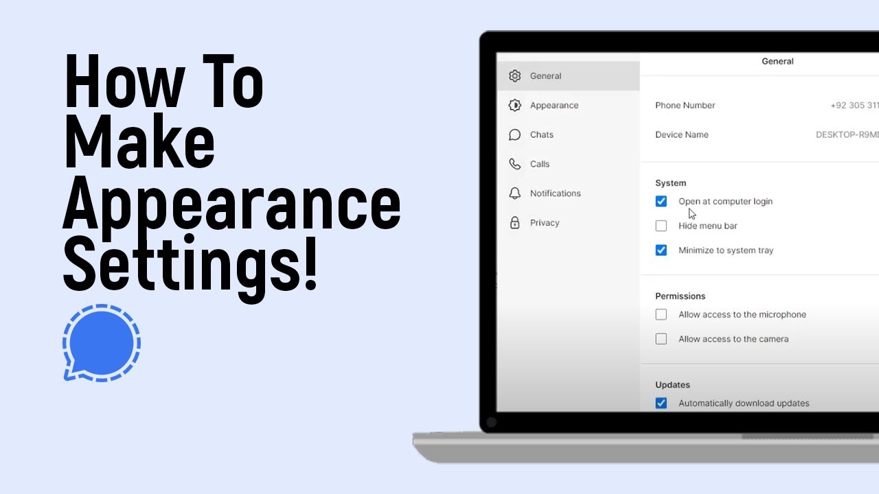 How to Change Appearance Settings in Signal Desktop [easy] - YouTube