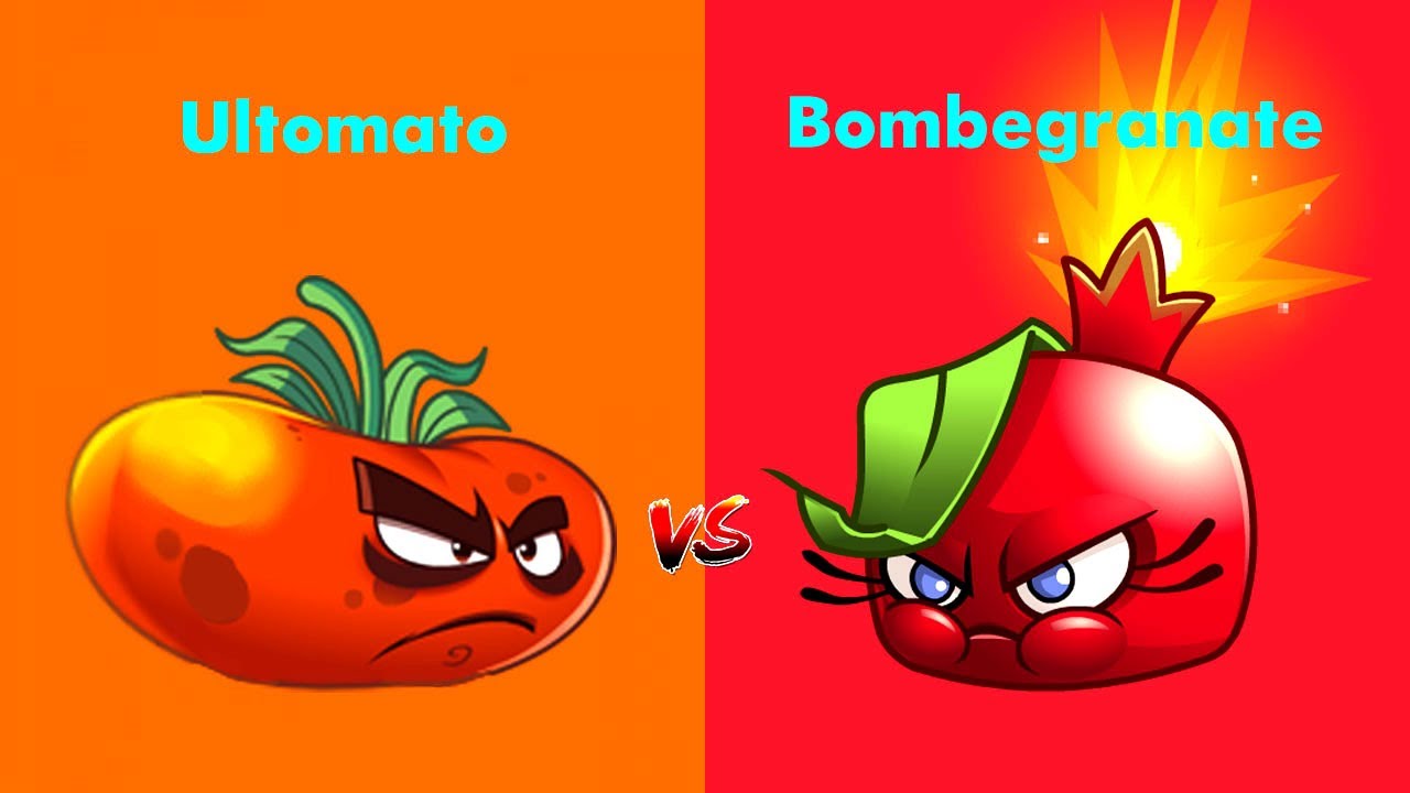 Plants vs Zombies 2 Power UP Ultomato Vs Bombegranate Max Level PVZ 2 ...