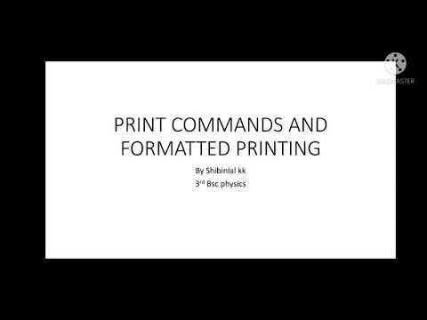 Print Commands and Formatted Printing | Python Programming - YouTube