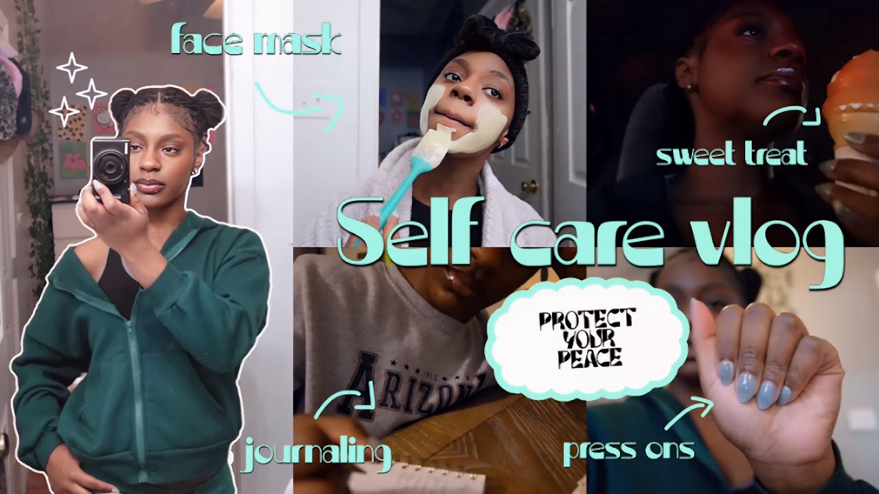 Self Care Vlog || journaling, doing my nails, face mask 🪷 - YouTube