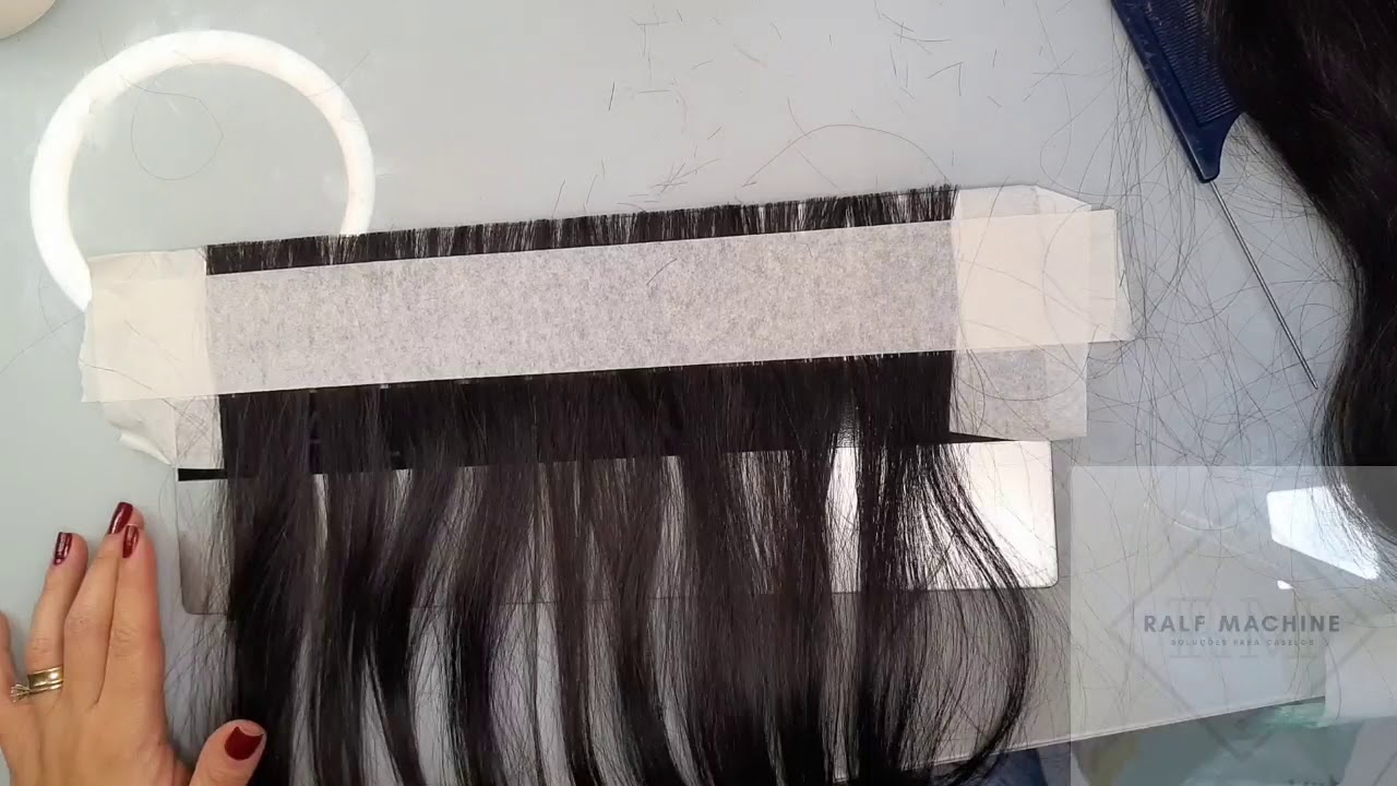 Montagem nano adesiva ultra fina Ralf Machine mega hair fita adesiva ...