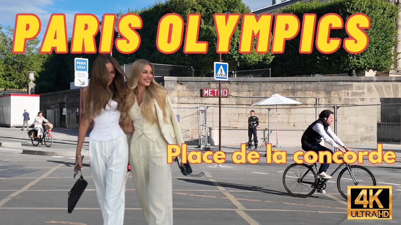 Paris Olympics France 🇫🇷 Paris Walk 2024 - Place de la concorde - 4K ...