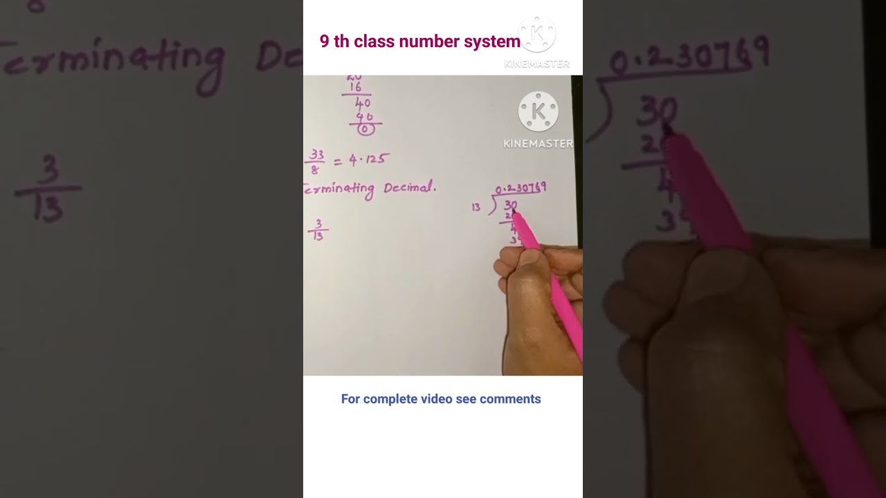 Decimal Expansion Of 3 13 Ap 9th Class Number System AP New Syllabus Decimal Expansion Of 3 13 Ap 9th Class Number System AP New Syllabus