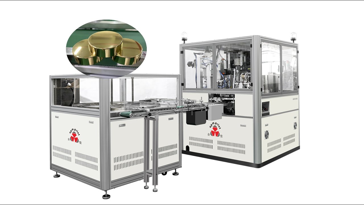 Foil Stamping on Caps: Top and Side Printing Process - YouTube