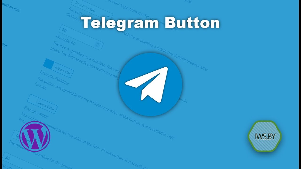Plugin Telegram Button for WordPress from IWS.BY - YouTube