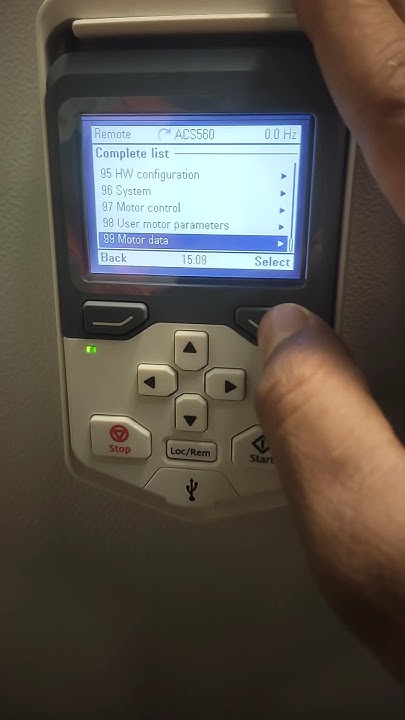 How to enter motor data of ACS560 Abb VFD.@abb #vfd #parameter #setting ...